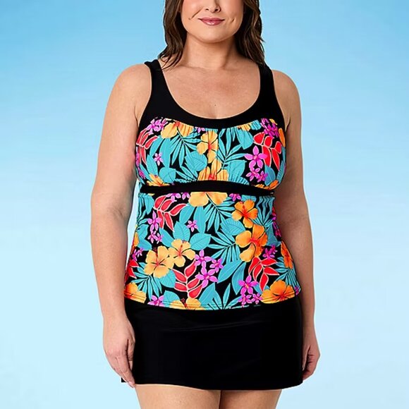 ZeroXposur | Swim | New Zeroxposur Floral Tankini Swimsuit Top Cascade ...